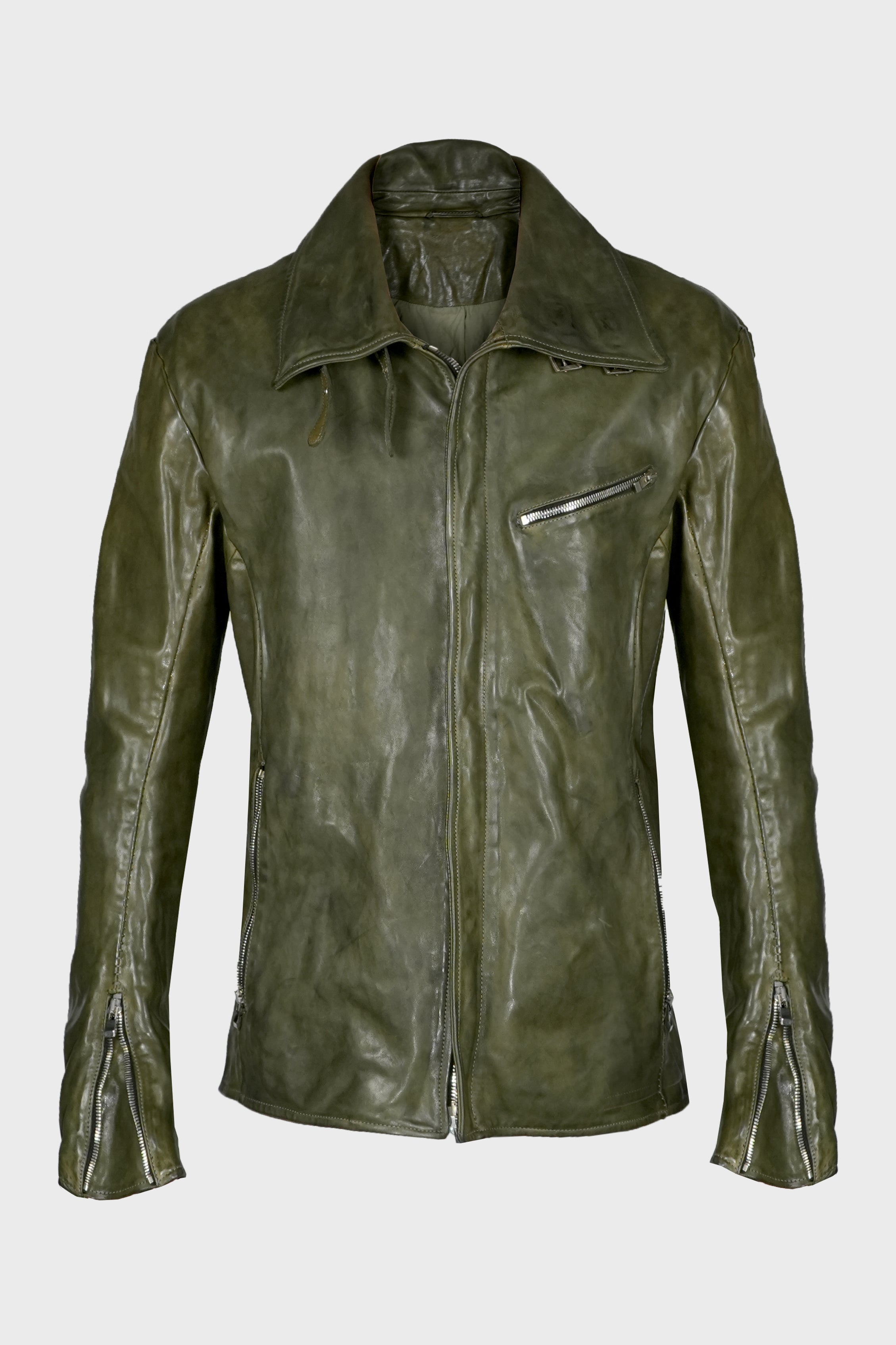 INCARNATION - SHIRT COLLAR ZIP BLOUSON DIRTY D.OLIVE – LABSTORE WORLD
